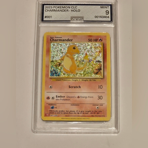 Pokemon | Other | Ags Graded Pokemon Holo Card Sparkling Charmander ...